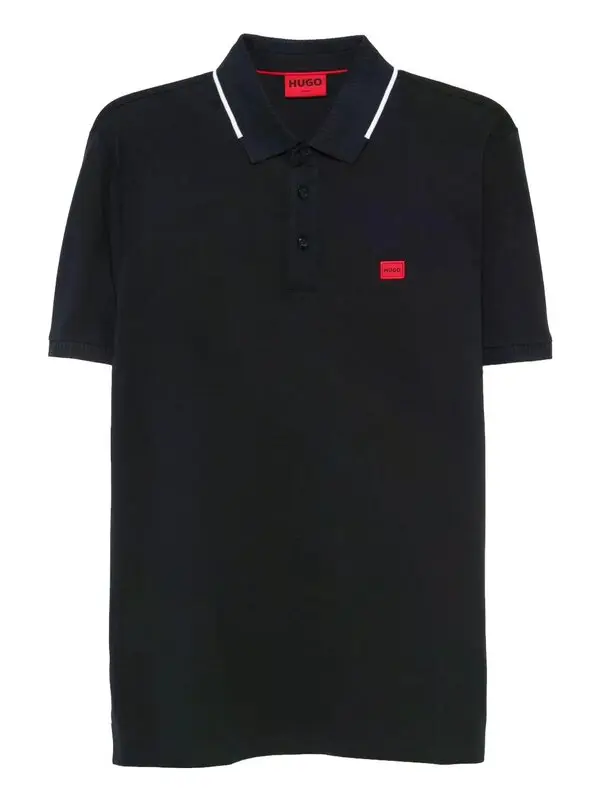 Hugo Logo-patch Polo Shirt - Blue