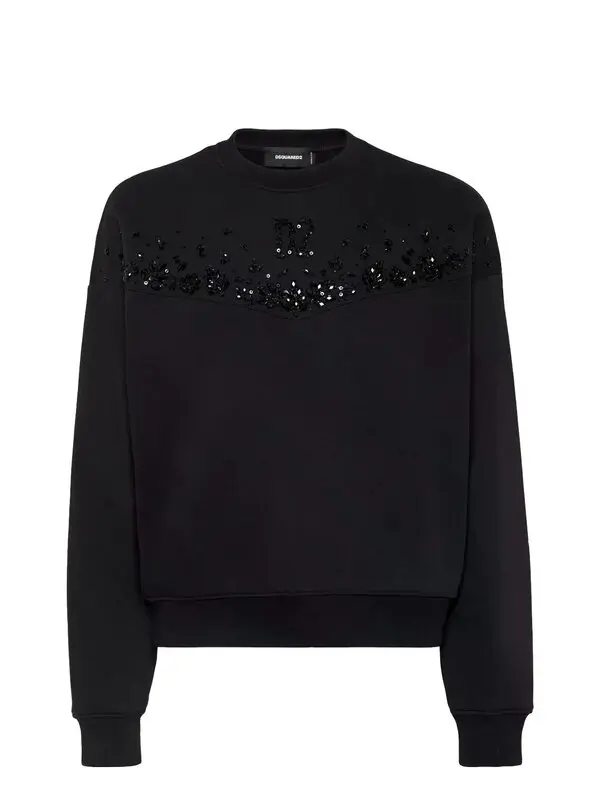 Dsquared2 Sequin-embellished Sweatshirt - Black