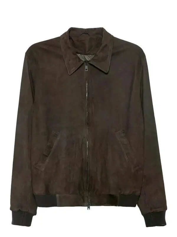 GIORGIO BRATO Suede Jacket - Brown