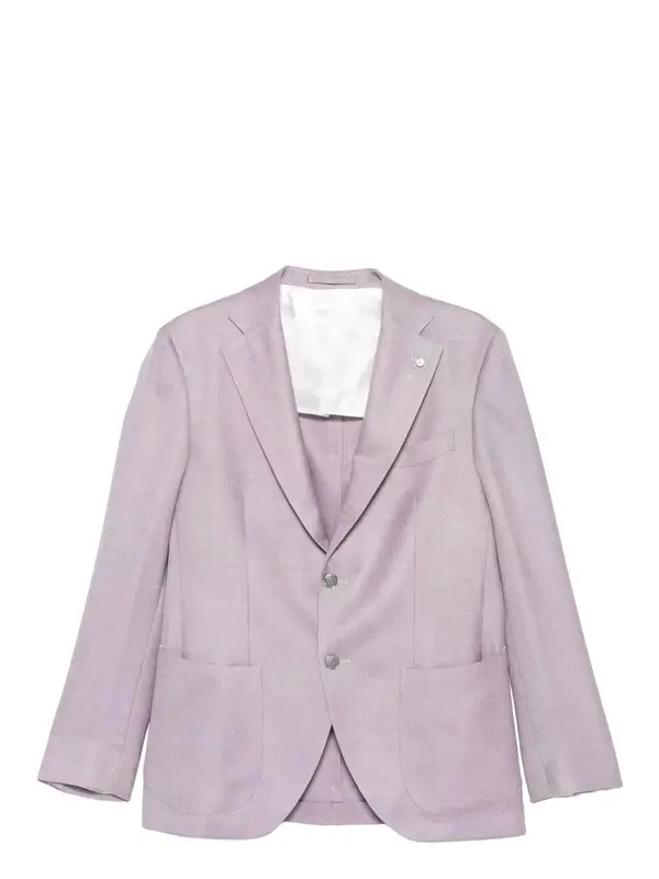 LUIGI BIANCHI MANTOVA Single-breasted Blazer - Purple