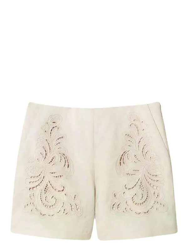 TWINSET Embroidered Shorts - Neutrals