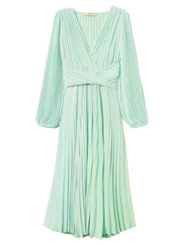 TWINSET Pleated Maxi Dress - Green