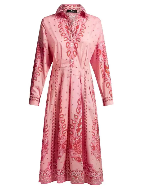 Etro Paisley-print Shirt Dress - Pink