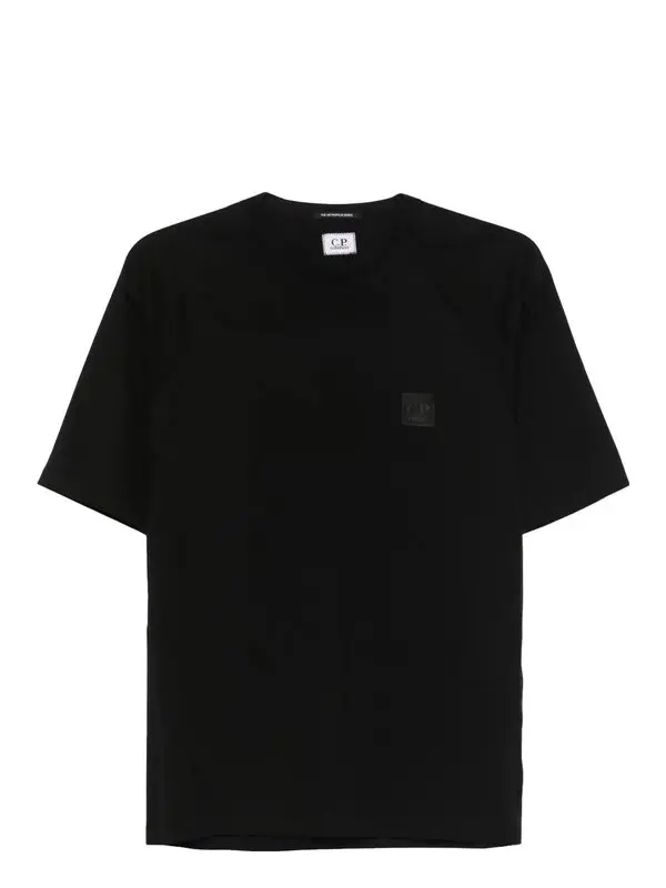 C.P. COMPANY Logo-appliqué T-shirt - Black