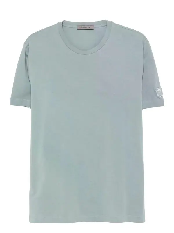 Corneliani Embroidered-logo T-shirt - Blue