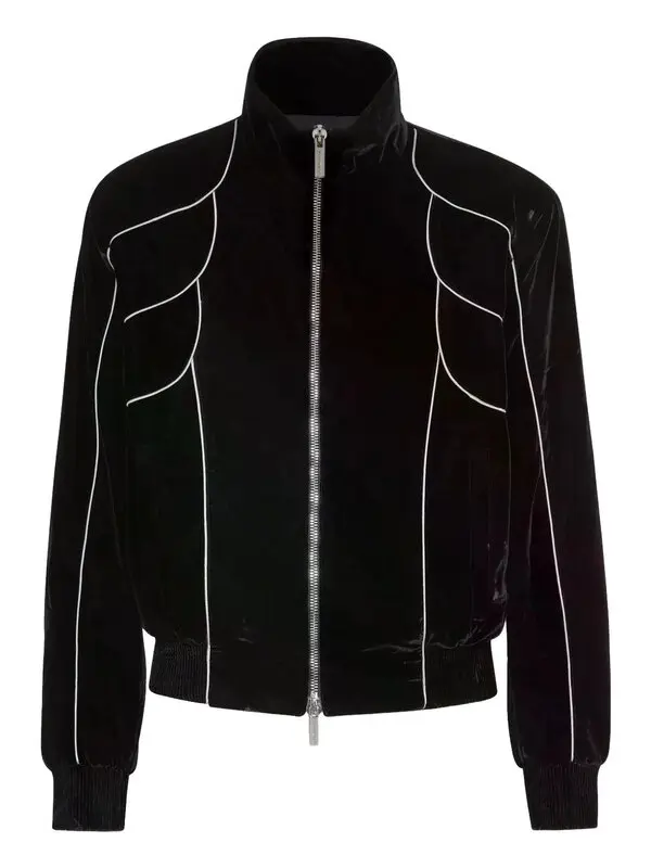 Dsquared2 Velour Bomber Jacket - Black