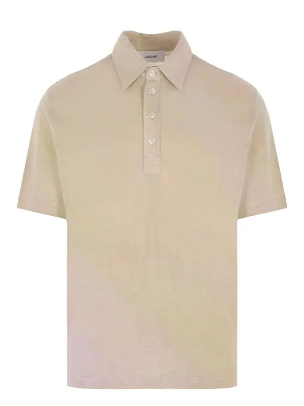 LARDINI Button-down Polo Shirt - Neutrals