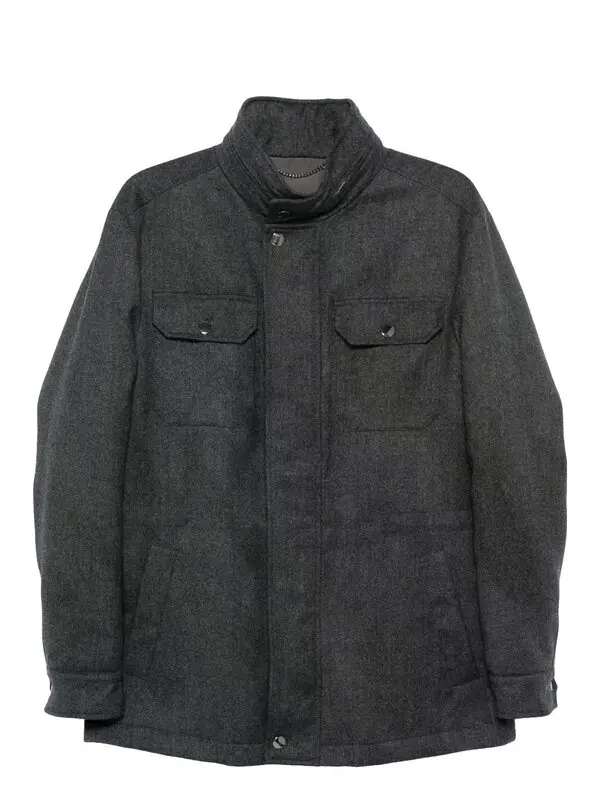 Canali Wool Shirt Jacket - Grey