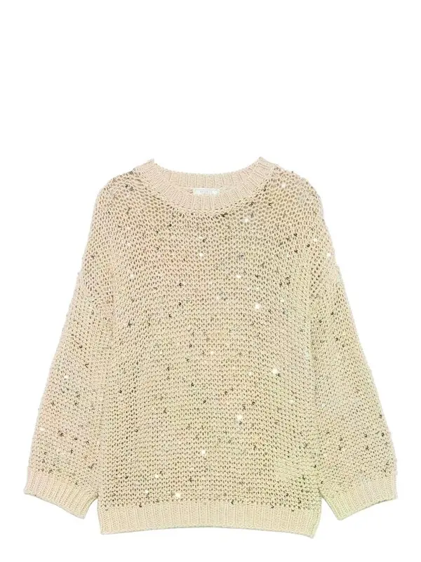 Peserico Sequin-embellished Sweater - Neutrals