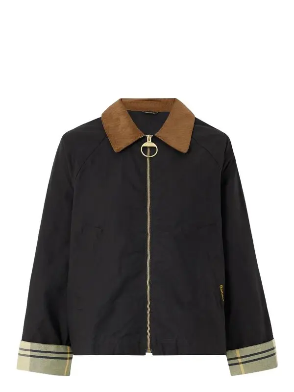 Barbour Cropped Cotton-canvas Jacket - Black