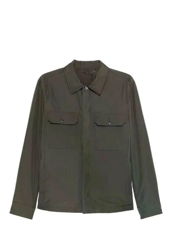 Canali Padded Shirt Jacket - Green