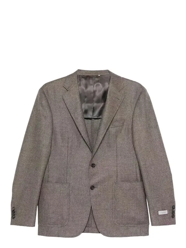 Canali Single-breasted Blazer - Brown