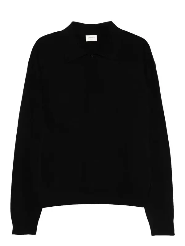 Saint Laurent Wool Polo Shirt - Black