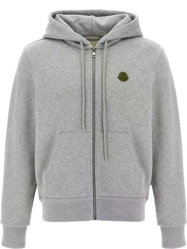 Moncler Logo Hoodie - Grey