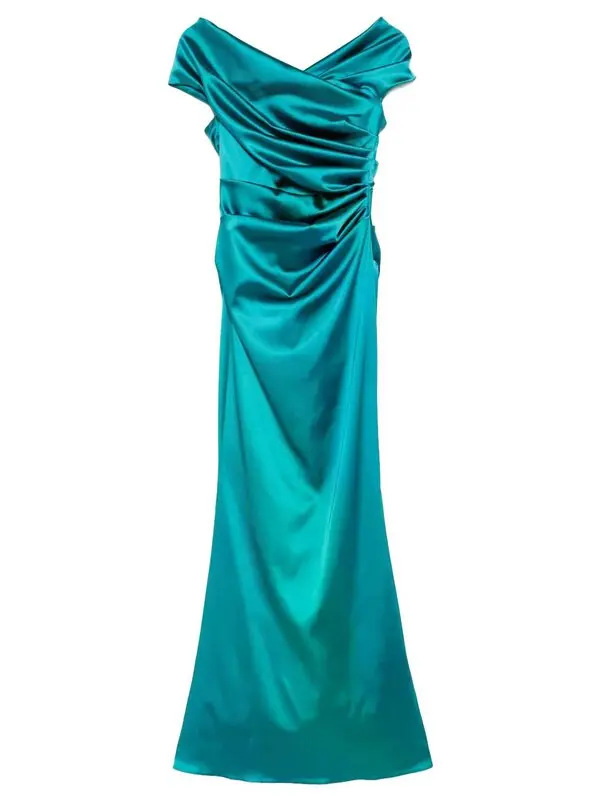 Talbot Runhof Satin Gown - Green