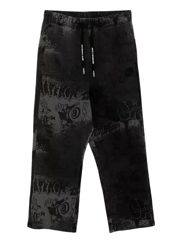 AAPE BY *A BATHING APE® Graffiti-print Track Pants - Black