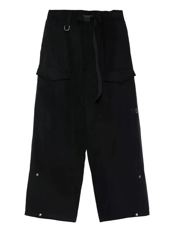Y3 Twill Cargo Pants - Black