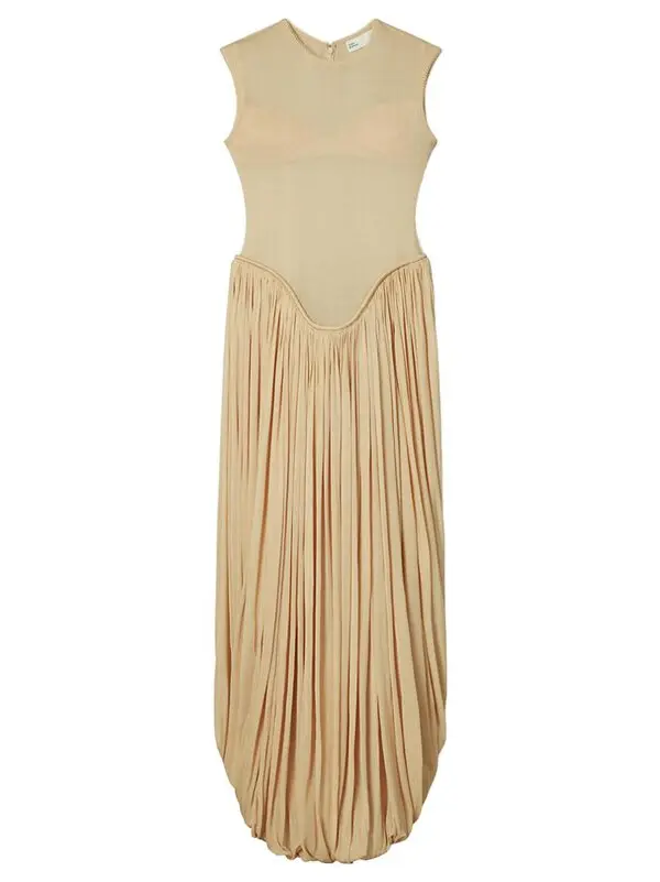 Tory Burch Draped Jersey Dress - Washed Apricot
