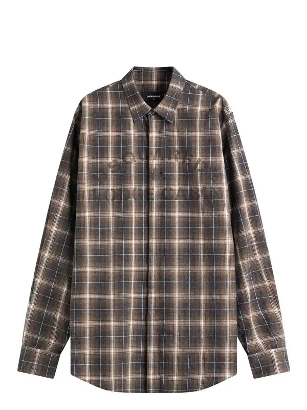 Dsquared2 Printed Shirt - Brown/grey