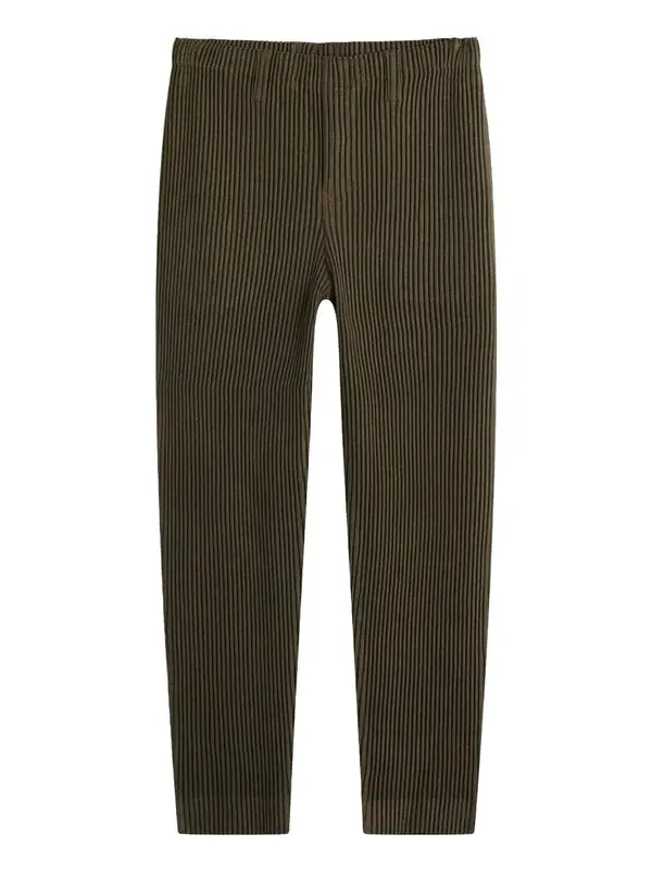 Issey Miyake Wool Like Pleated Trousers - Khaki