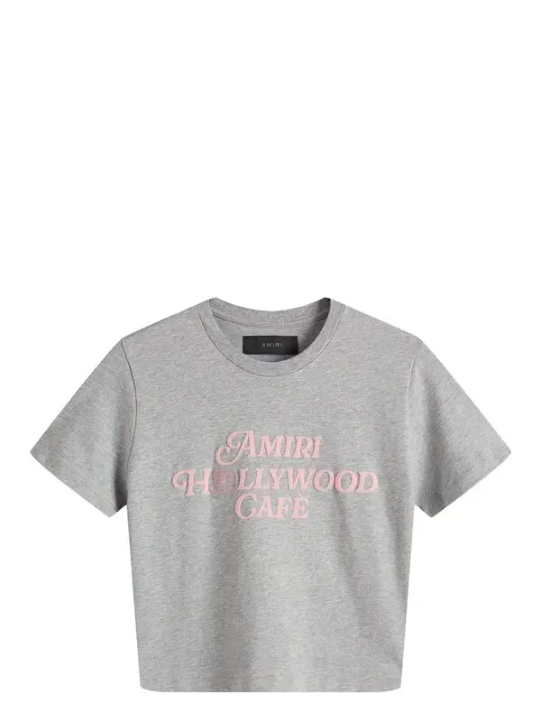 Amiri Hollywood Cafe Baby T-shirt - Heather Grey