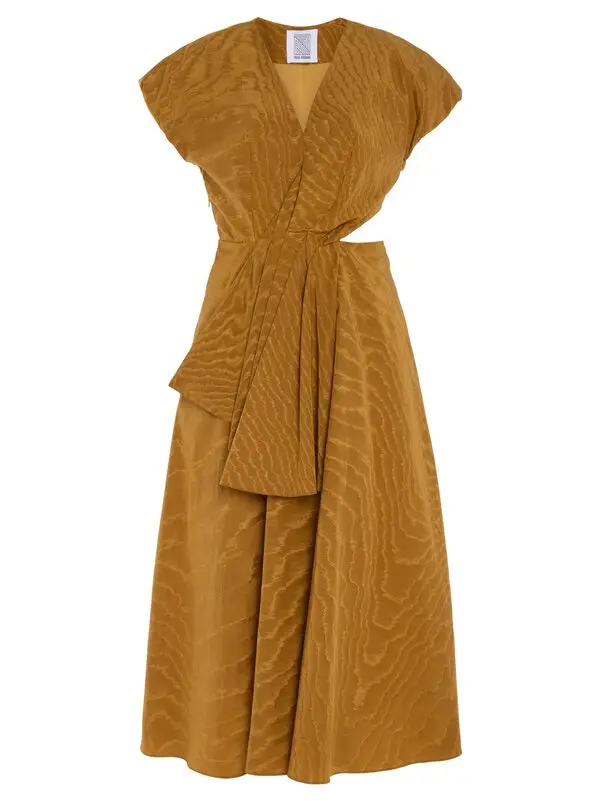 Rosie Assoulin Swept Away Wrap Dress - Gold