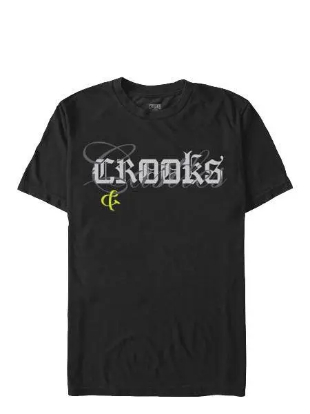 CROOKS & CASTLES Overlay Dark Logo Graphic T-shirt - Black