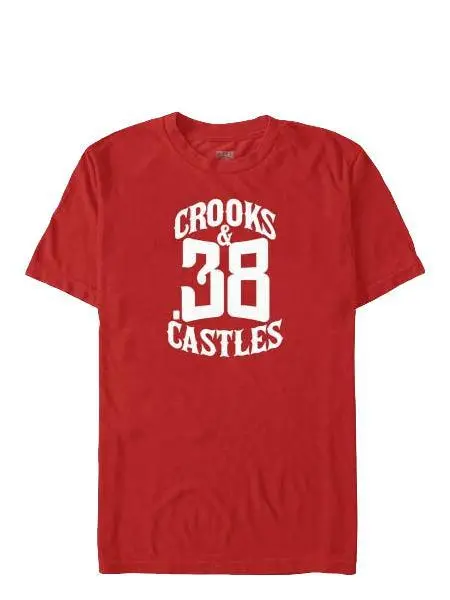 CROOKS & CASTLES Number White Logo Graphic T-shirt - Red