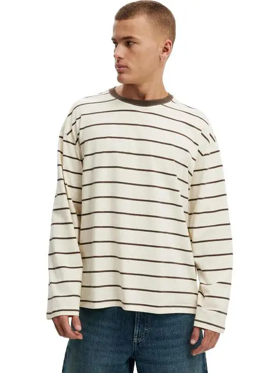 COTTON ON Cropped Fit Long Sleeve - Creampuff  Ashen Brown