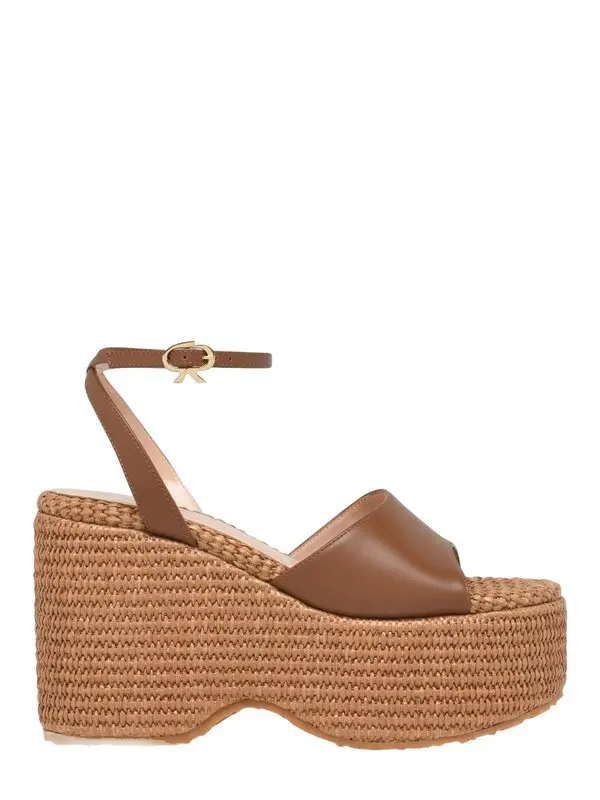 GIANVITO ROSSI Thalia Sandal - Brown Leather