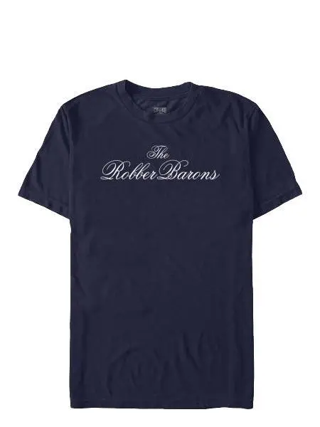 CROOKS & CASTLES The Robber Barons List Front And Back Graphic T-shirt - Navy Blue