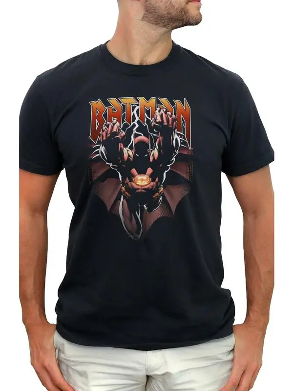 BATMAN Lightning Logo Graphic T-shirt - Black