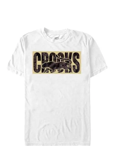 CROOKS & CASTLES Tiger Fur Print Graphic T-shirt - White