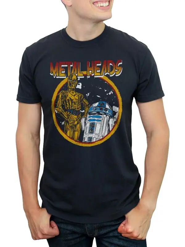 STAR WARS: A NEW HOPE Star Wars A New Hope Metal Heads Graphic T-shirt - Black
