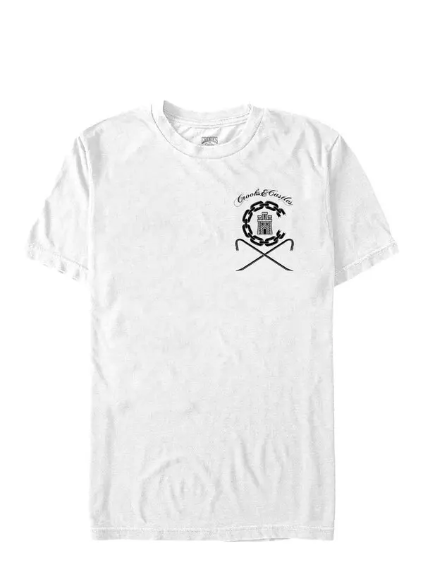 CROOKS & CASTLES Ancient Tower Badge Graphic T-shirt - White