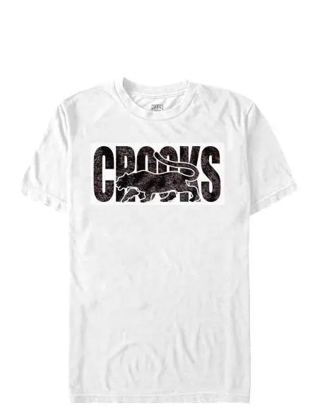 CROOKS & CASTLES Tiger Fur Print Graphic T-shirt - White