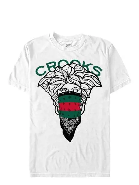 CROOKS & CASTLES Medusa Big Face Graphic T-shirt - White