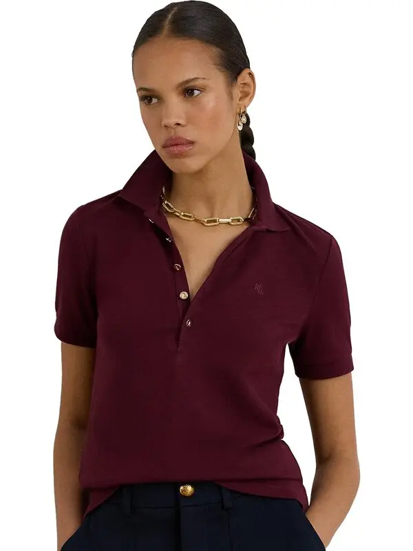 Ralph Lauren Piqué Polo Shirt - Dark Garnet