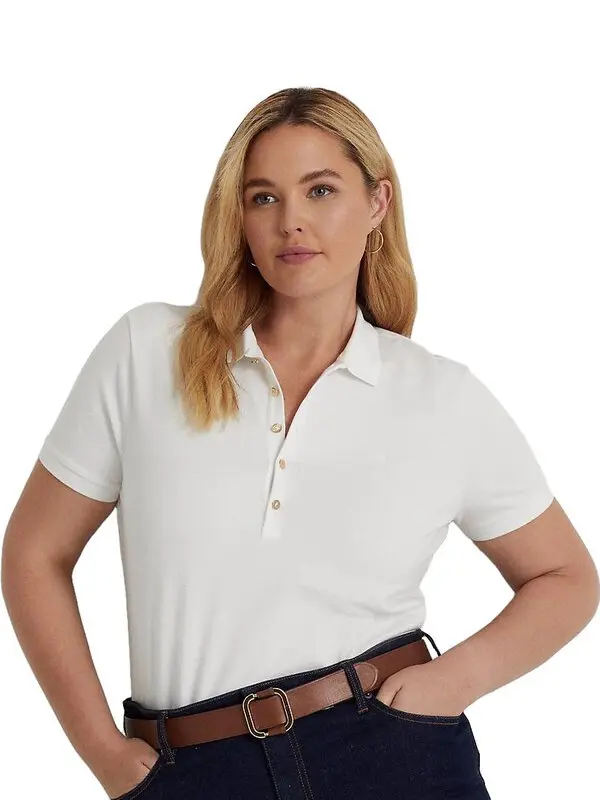 Ralph Lauren Piqué Polo Shirt - White