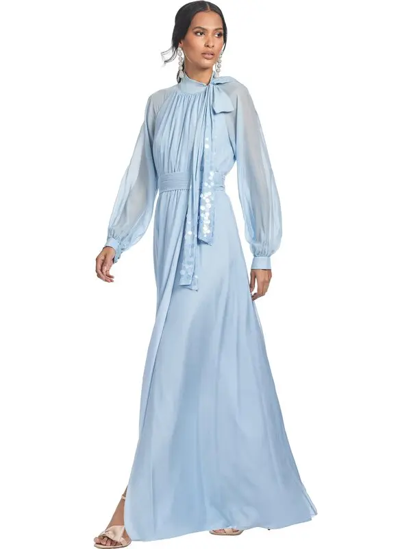 Sachin & Babi Vera Gown - Glacial Blue