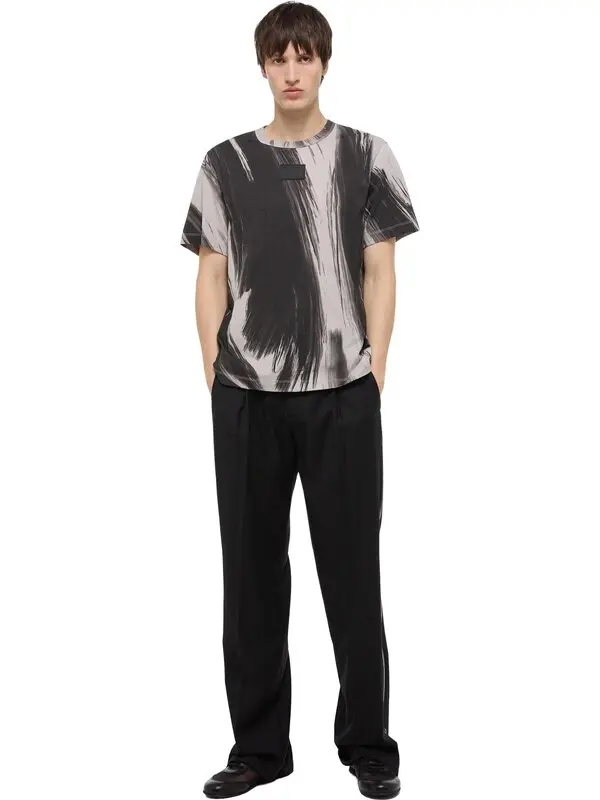 Helmut Lang Printed Feather Tee - Grey
