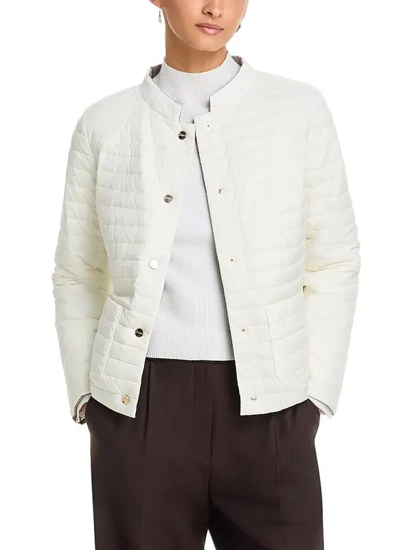 Herno Matte To Shiny Reversible Puffer Coat - White To Taupe