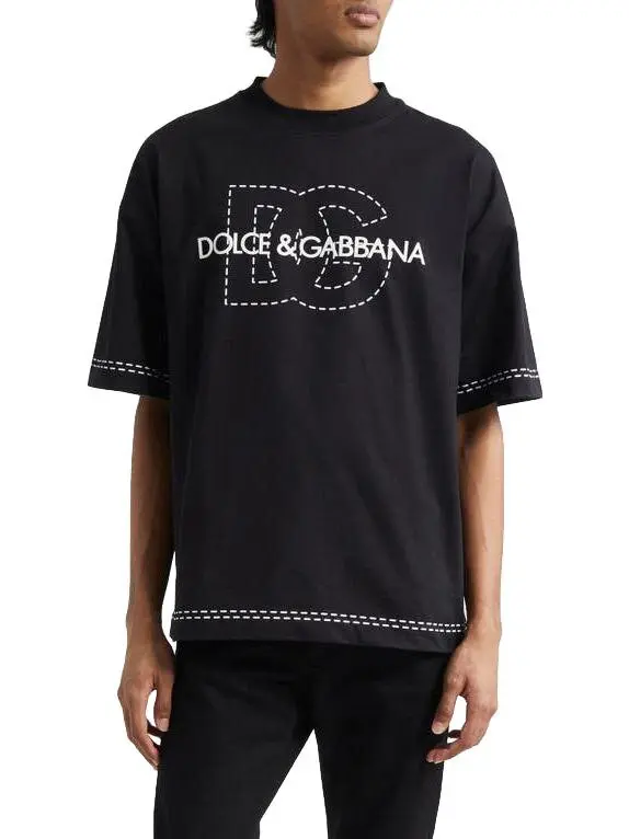 Dolce & Gabbana Stampa Logo Graphic T-shirt - N0000 Nero