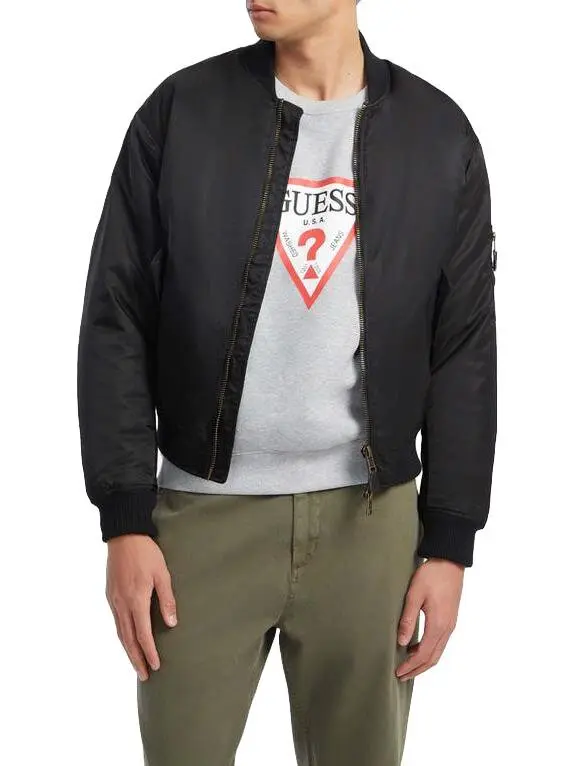 Guess Water Repellent Bomber Jacket - Jblk