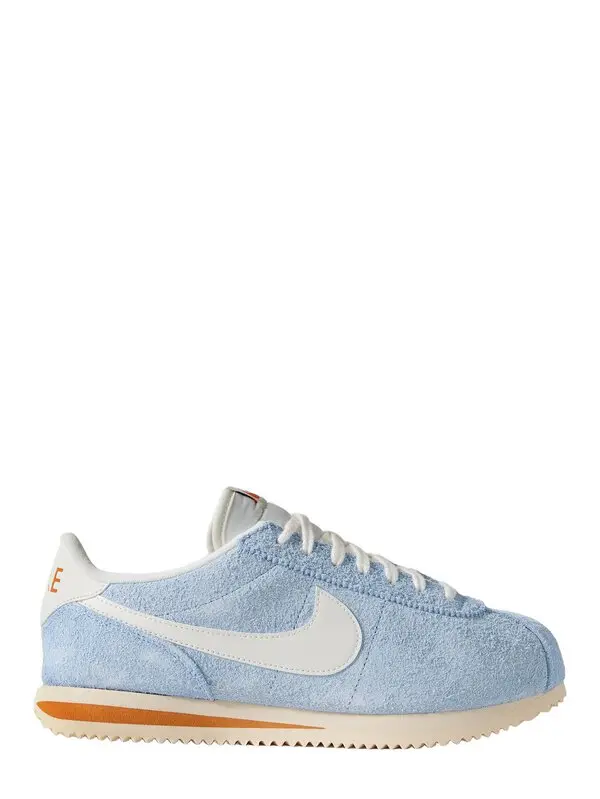 Nike Cortez Vintage Leather-trimmed Brushed-suede Sneakers - Blue