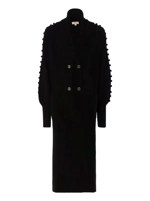 TEMPERLEY LONDON Chrissie Cardigan Coat - Black
