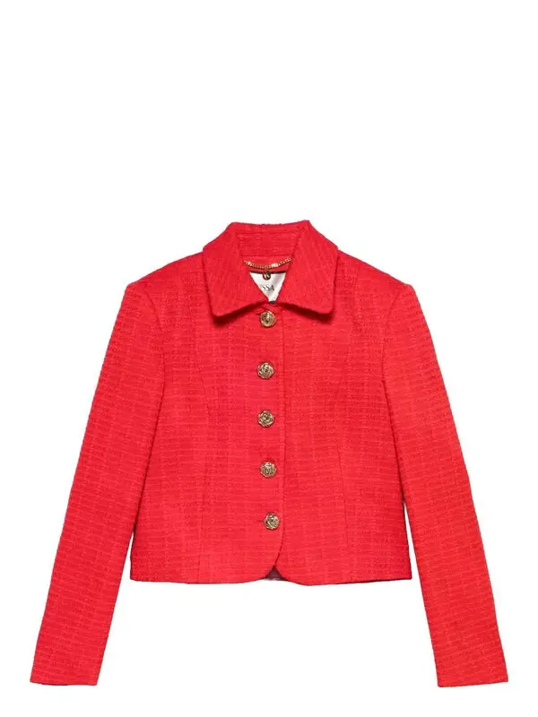 NISSA Textured Blazer - Red