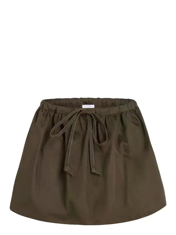 Patou Gabardine Mini Skirt - Brown