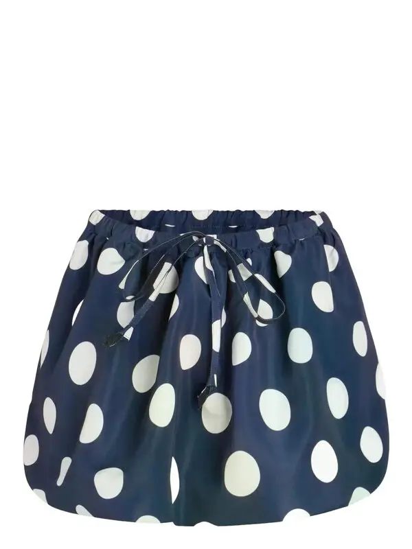 Patou Puffy Faille Mini Skirt - Blue