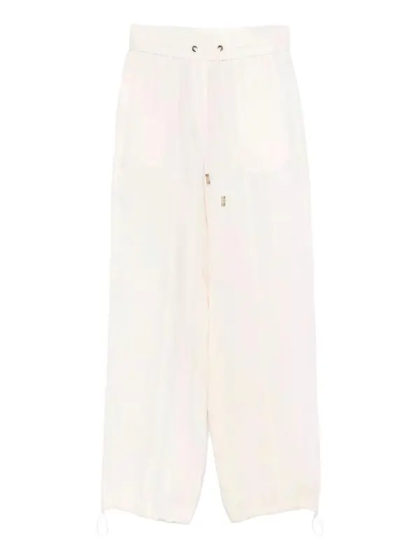 Peserico Linen Straight-leg Trousers - Neutrals